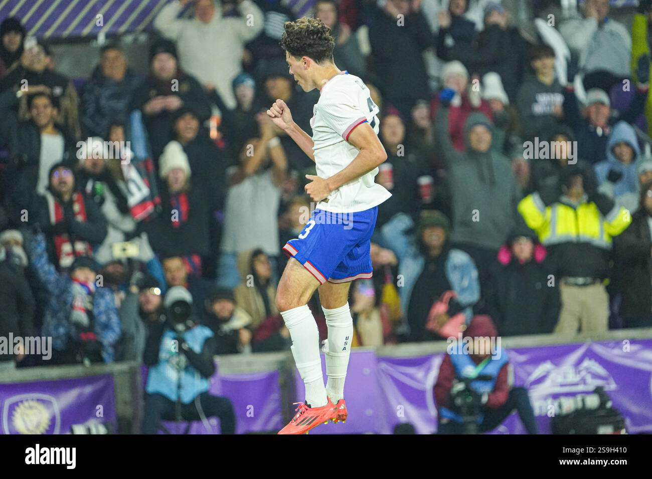 Orlando, Florida, January 22, 2025, USA player Emeka Eneli #23 ...