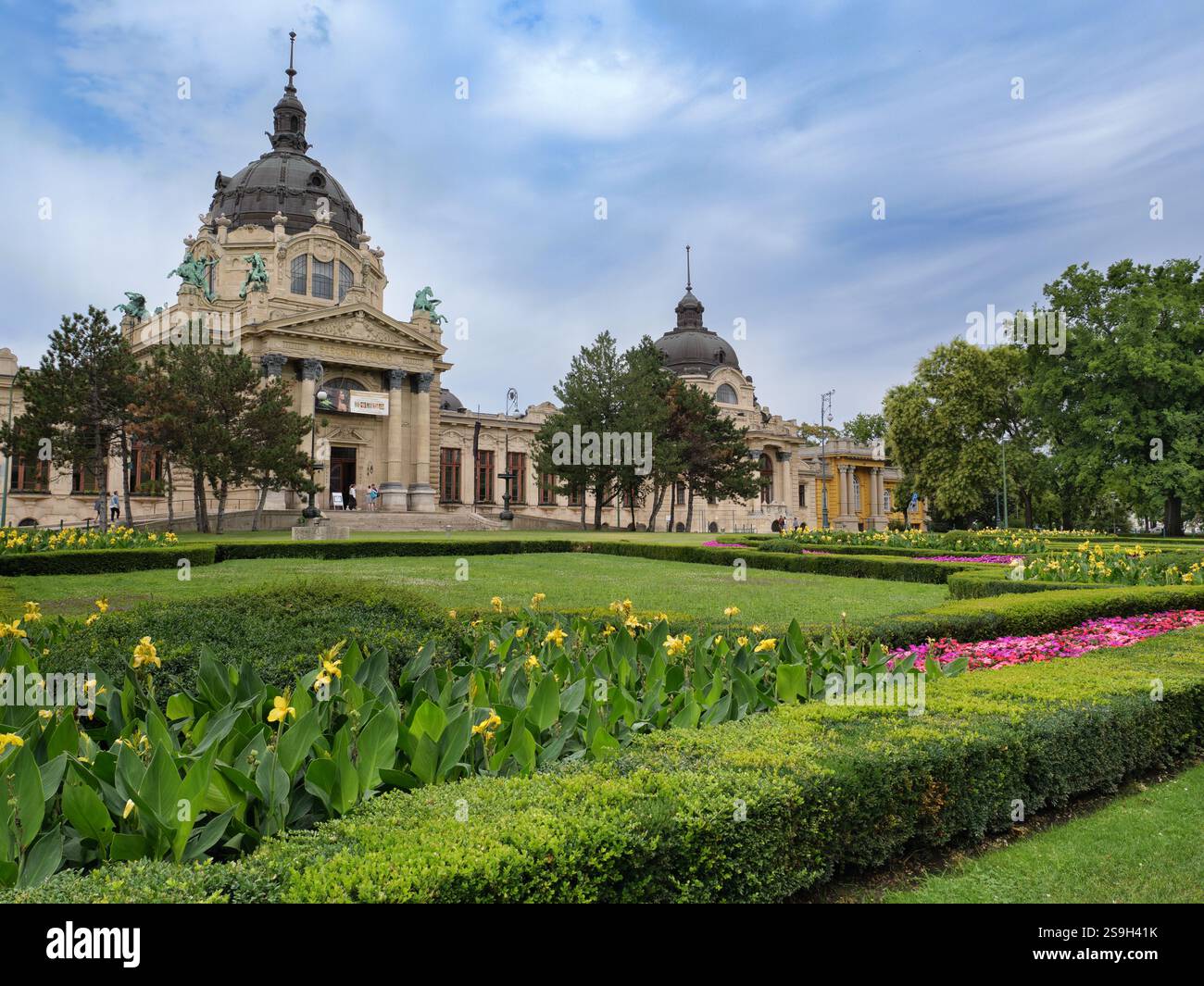 Architectural Thermal Marvel in Budapest, Facade of The Széchenyi Baths ...