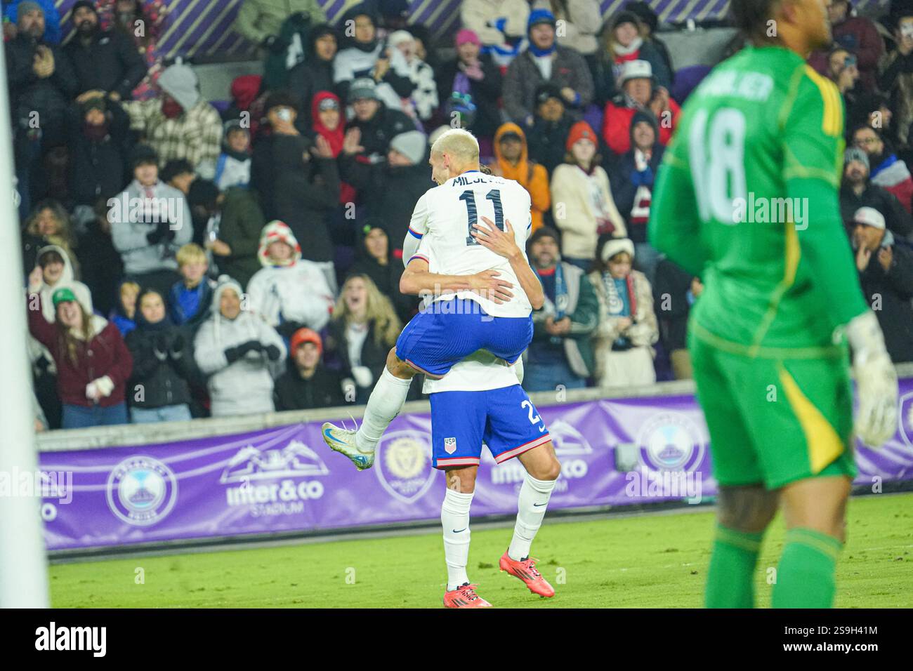 Orlando, Florida, January 22, 2025, USA player Emeka Eneli #23 and ...