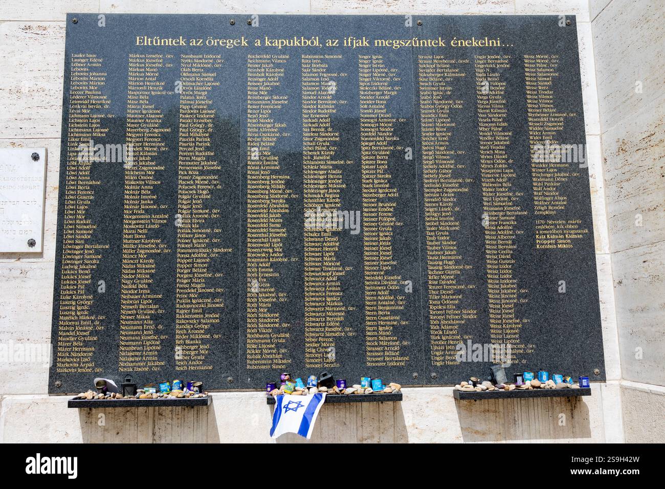 Detail of Budapest Grand Synagogue, Holocaust Commemorative Plaque ...