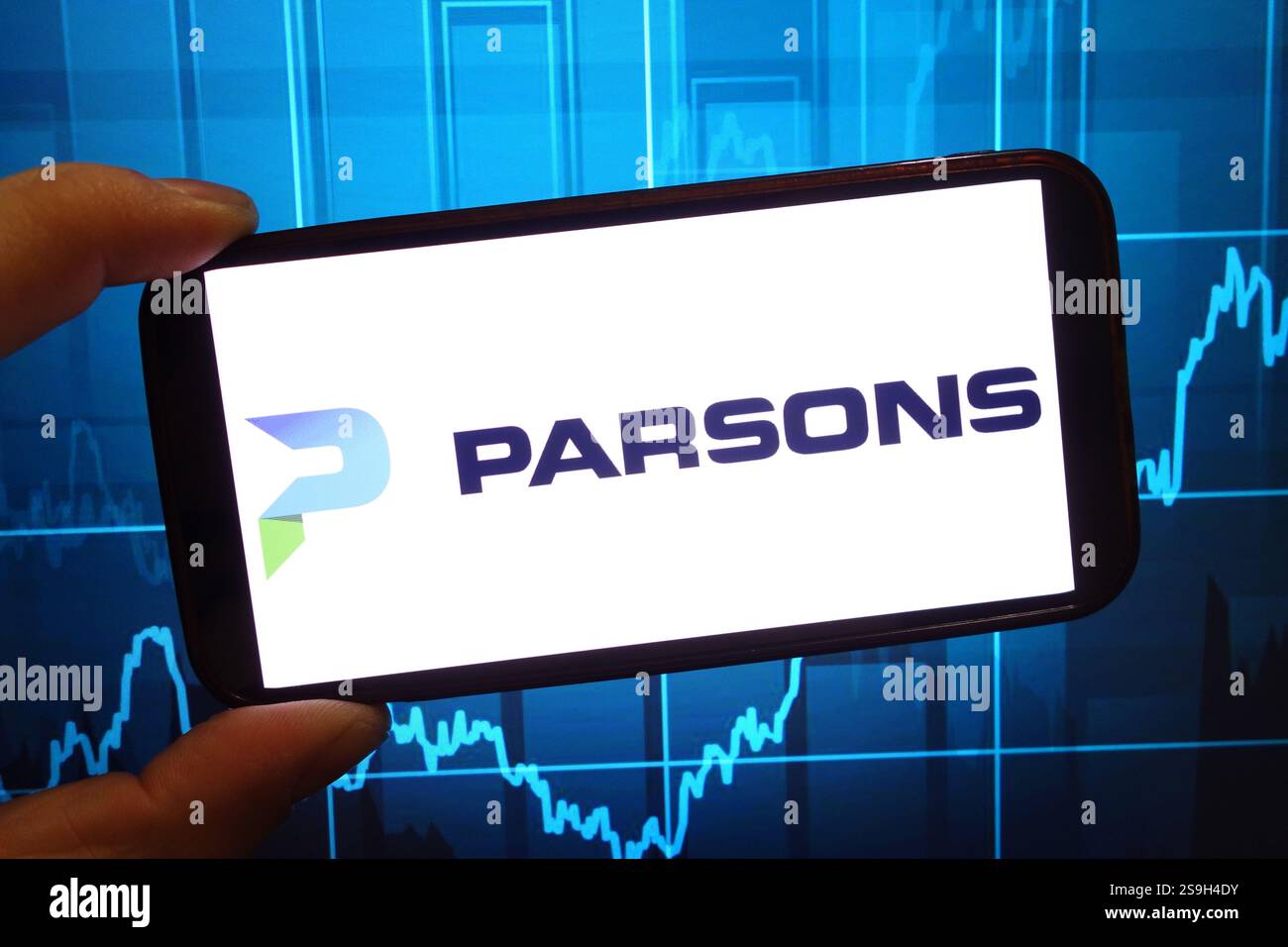 In this photo illustration, the Parsons Corporation company logo is ...