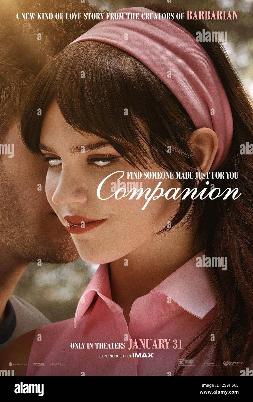 Companion (2025)Poster art tagline: "Find someone made just for you ...
