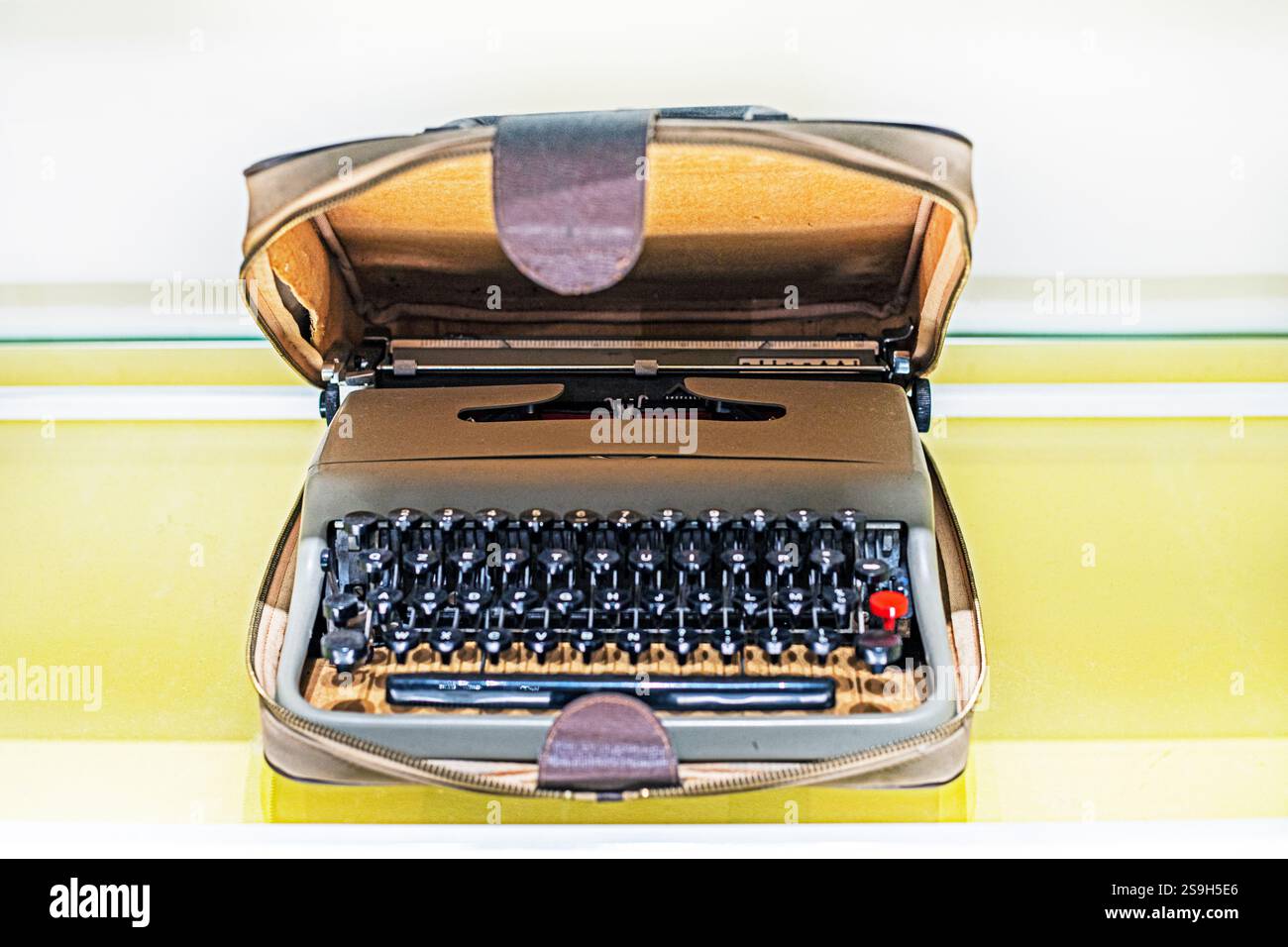 typewriter for correspondents and writers on a light background Stock ...