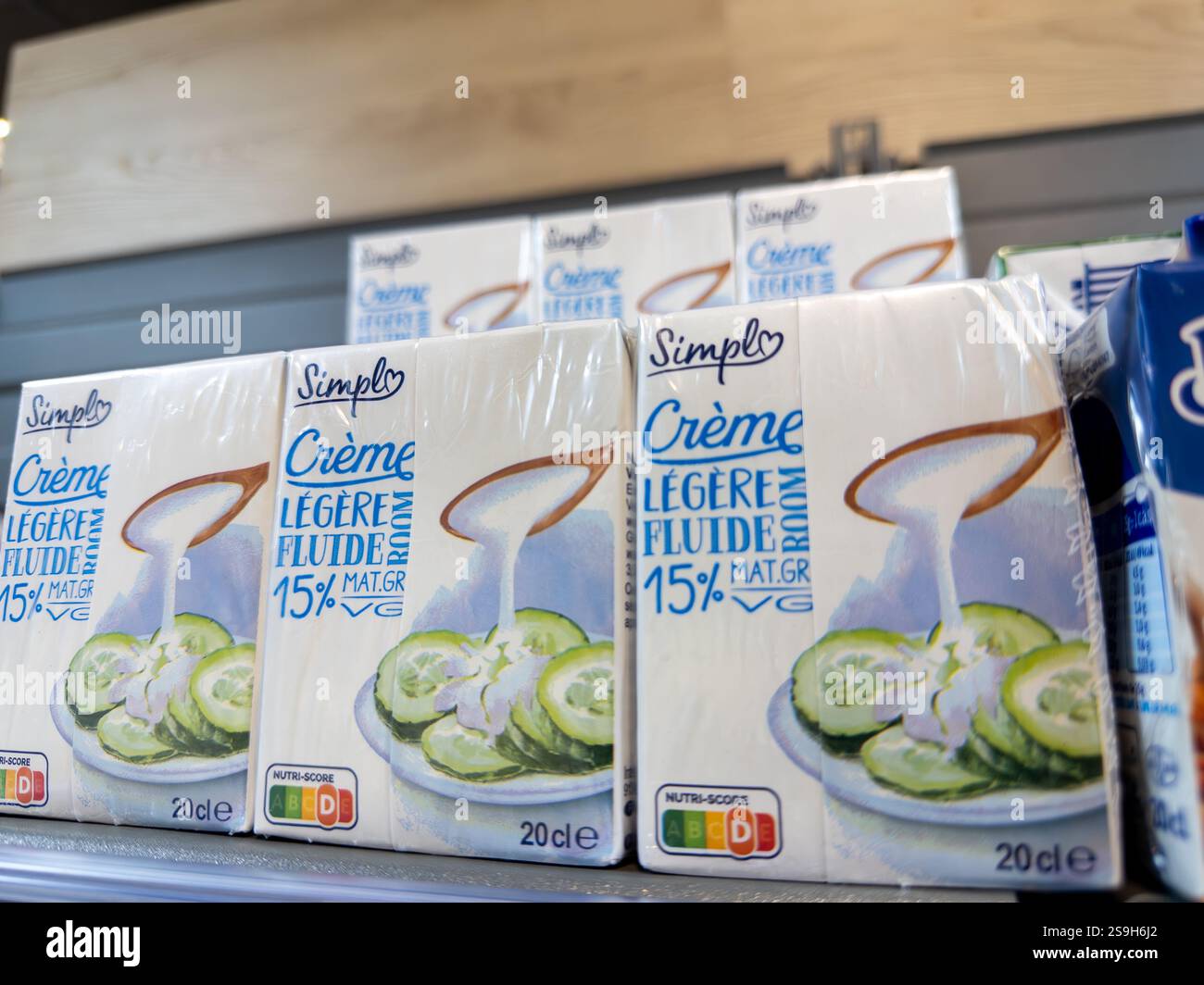 Creamy delights in a market with an array of fresh products showcased ...