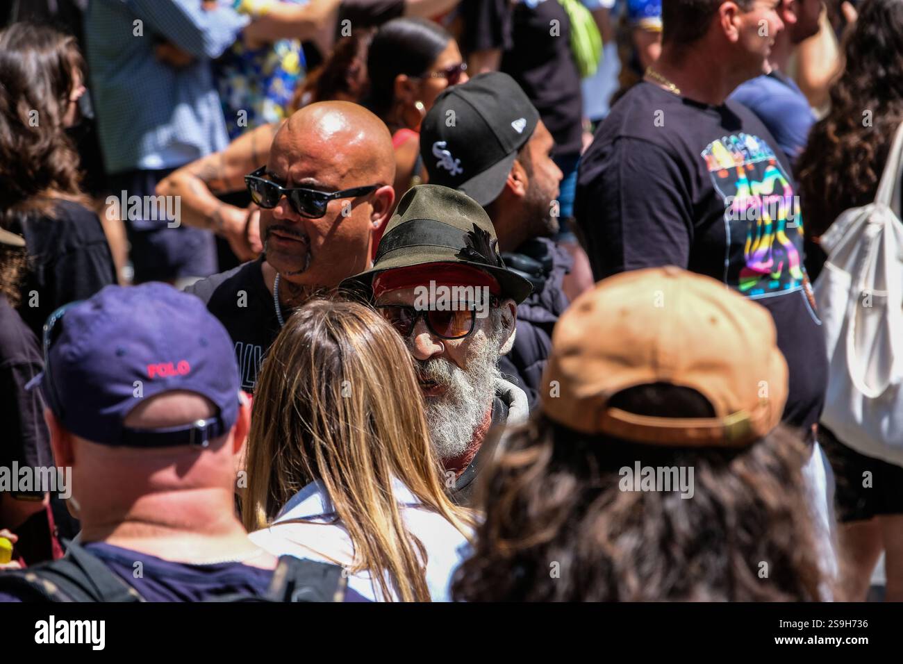 Aboriginal elder is seen during "Invasion Day" rally protesting against ...