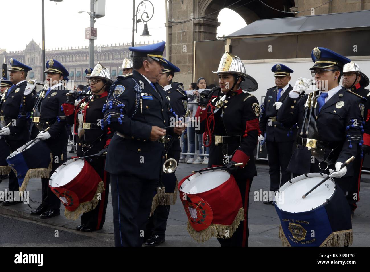 Non Exclusive: Members Fire Department taking part during the first ...