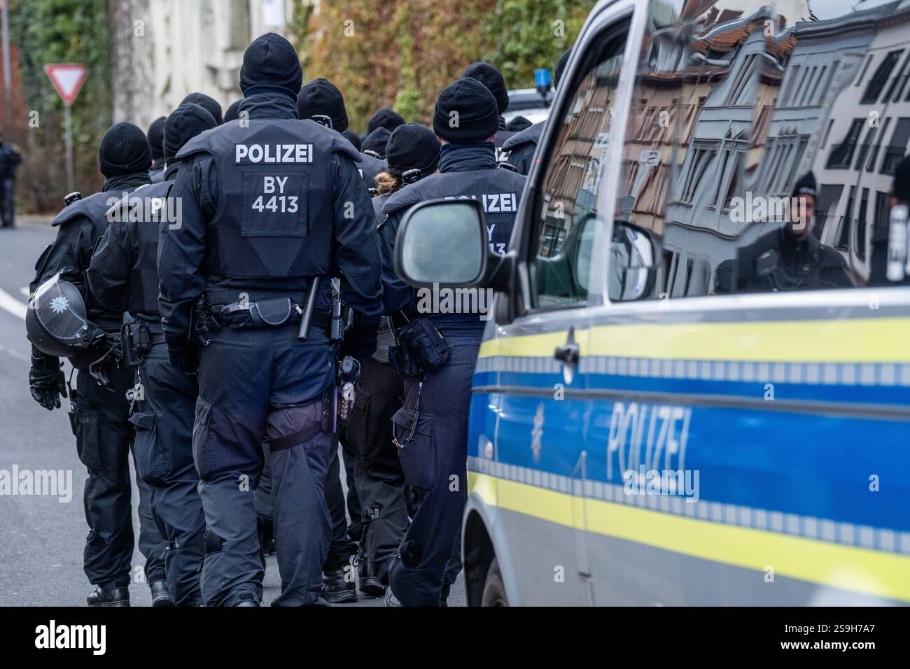 Aschaffenburg, Bavaria, Germany - January 26, 2025: A group of ...