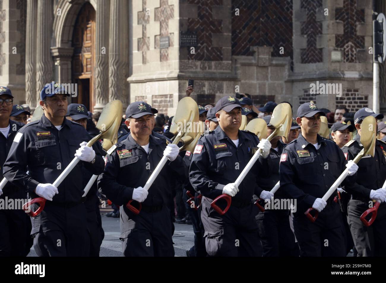 Non Exclusive: Members Fire Department taking part during the first ...