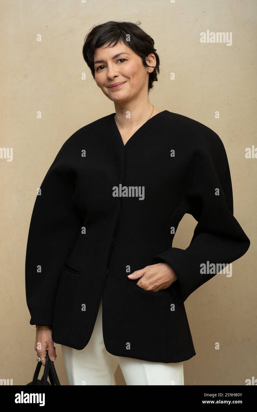 Audrey Tautou attending the Jacquemus Menswear Fall-Winter 2025/2026 ...