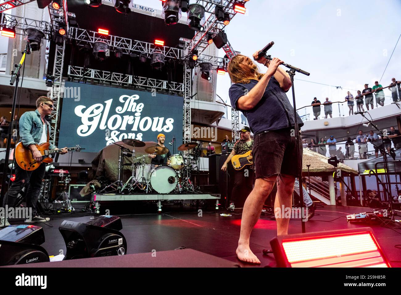 Brett Emmons of The Glorious Sons performs on board the Carnival Magic during day two of the ...