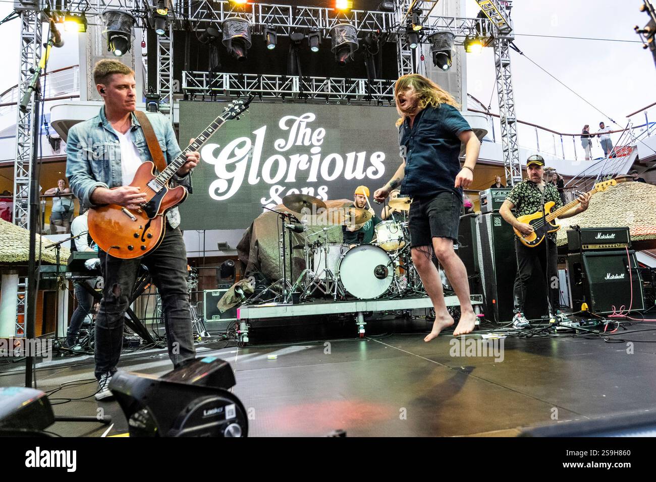 Jay Emmons, left, and Brett Emmons of The Glorious Sons perform on ...