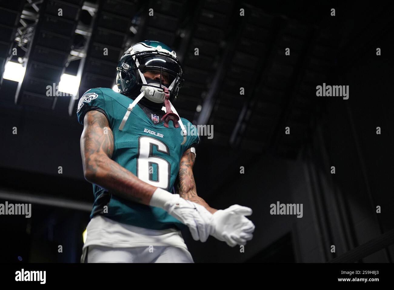 Philadelphia Eagles wide receiver DeVonta Smith walks to field before ...
