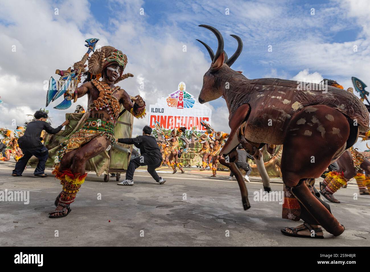 Participants perform during the Ati street dance competition on the ...