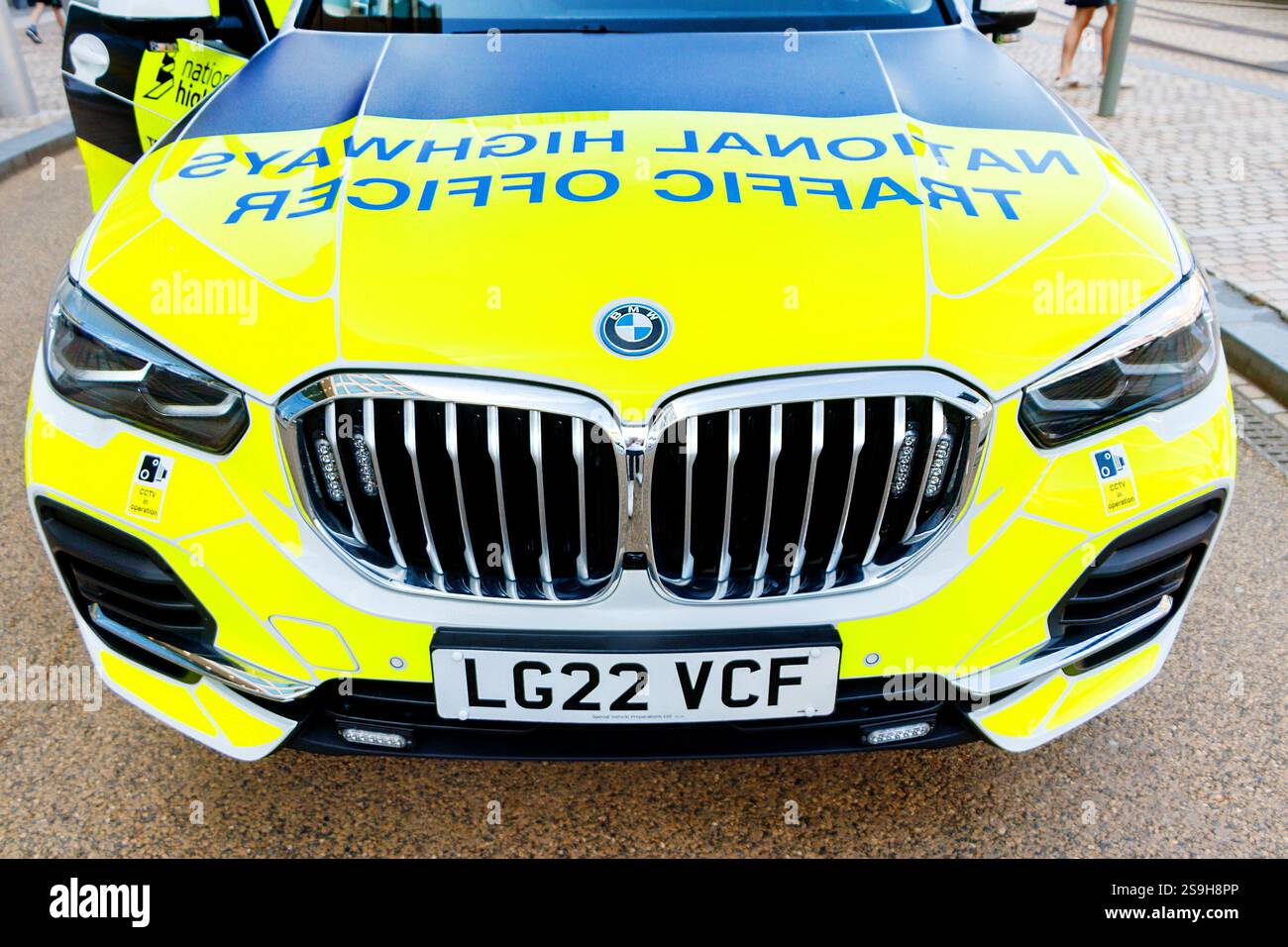 Front view of a UK National Highways Traffic Officer patrol car with ...