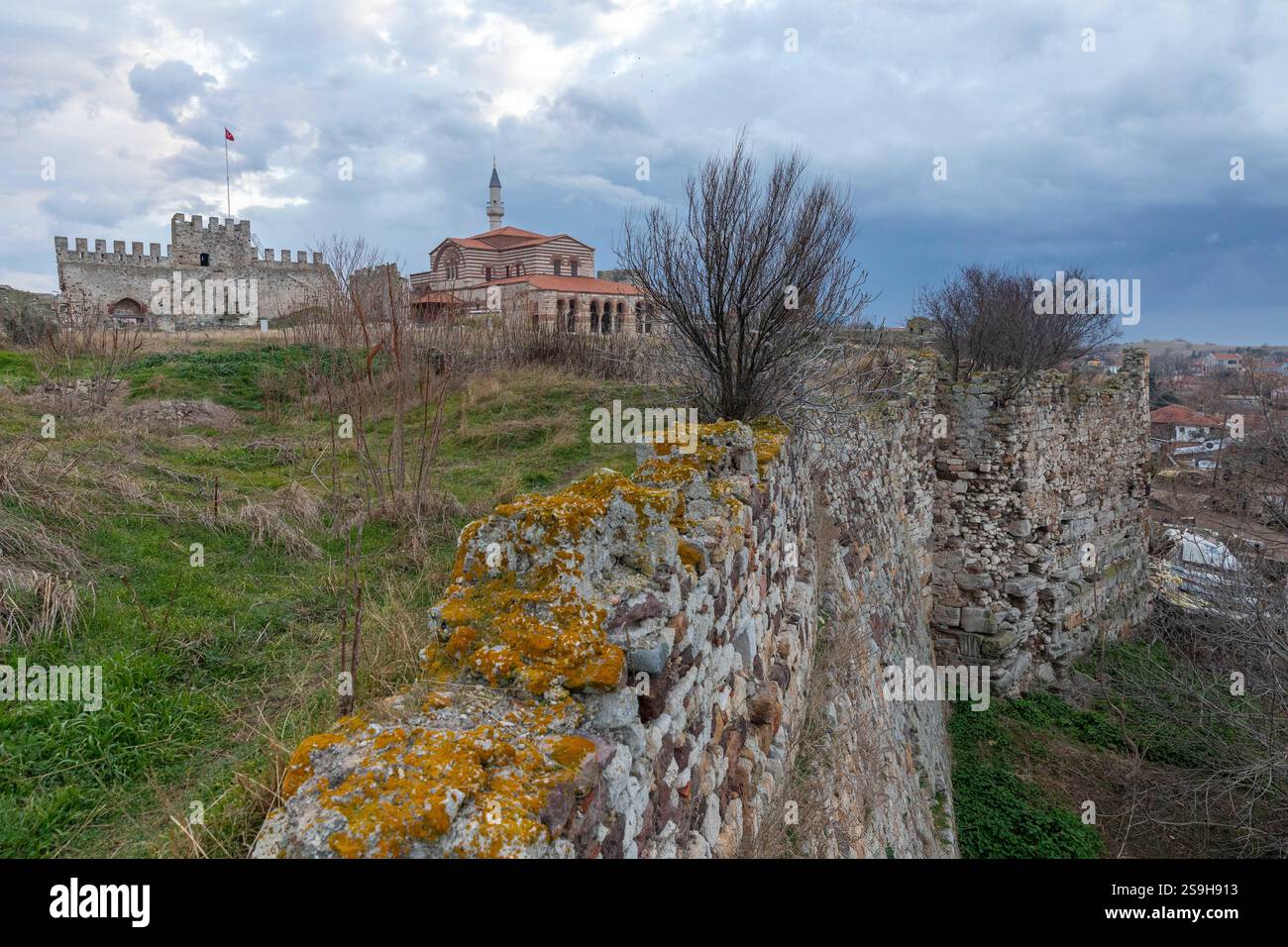 EDIRNE, TURKEY - JANUARY 25, 2025: Enez Castle is located in Edirne’s ...