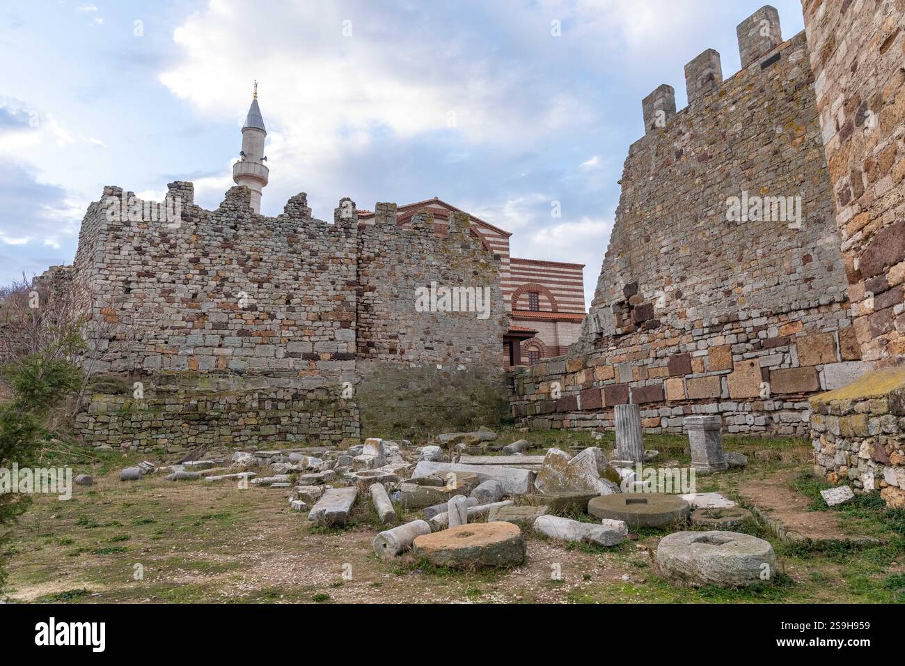 EDIRNE, TURKEY - JANUARY 25, 2025: Enez Castle is located in Edirne’s ...