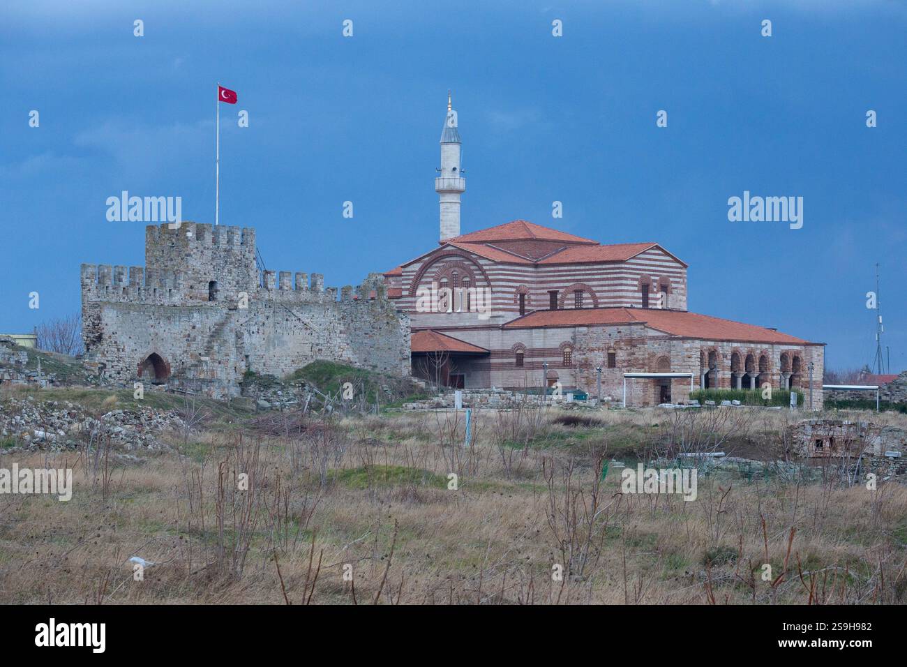 EDIRNE, TURKEY - JANUARY 25, 2025: Enez Castle is located in Edirne’s ...