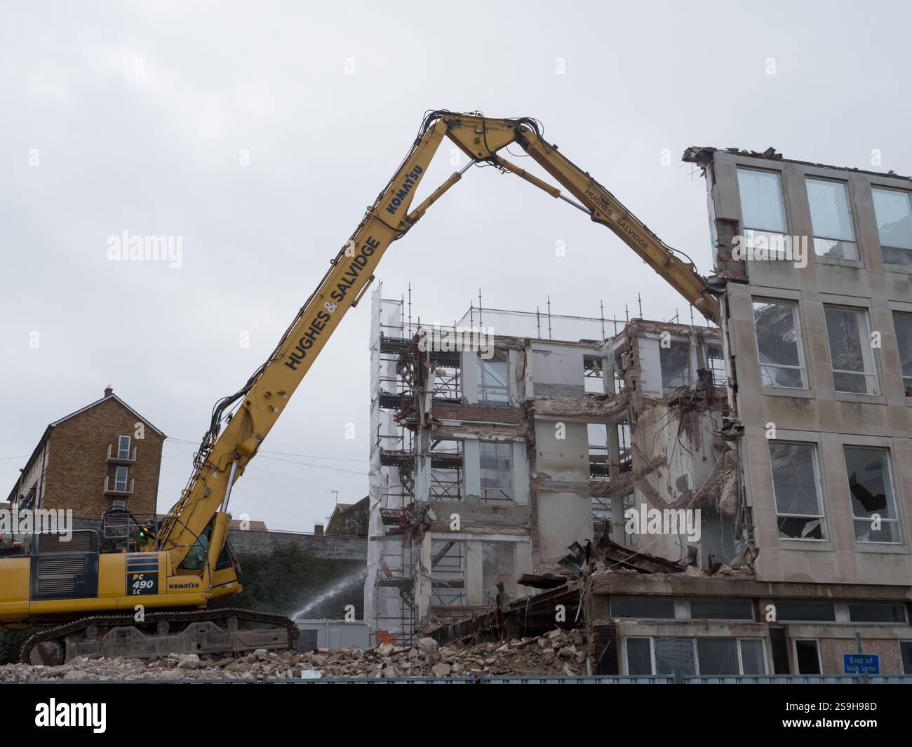 Demolition of the former Council Offices, Weymouth Dorste Stock Photo ...