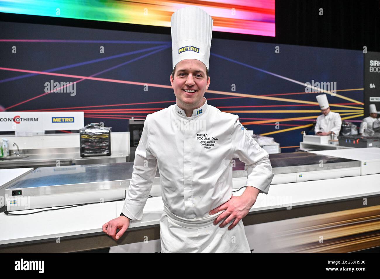 Team Sweden’s Chef Candidate Gustav Leonhardt attending the Bocuse D Or ...