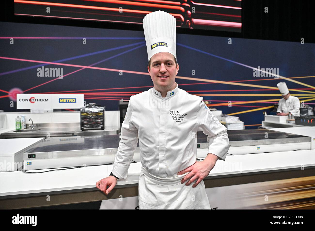 Team Sweden’s Chef Candidate Gustav Leonhardt attending the Bocuse D Or ...