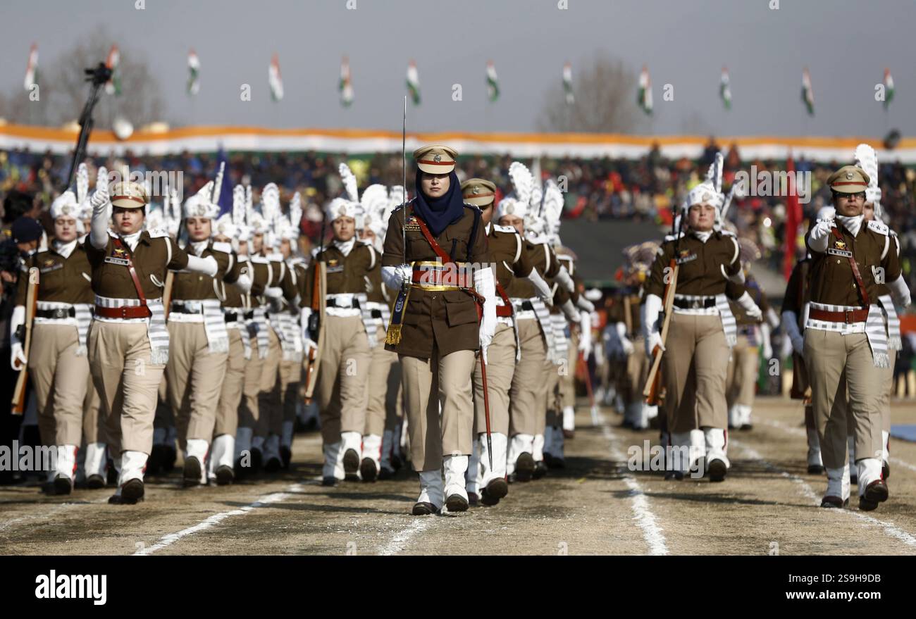 Republic Day parade in Srinagar, India A female contingent of the Jammu ...
