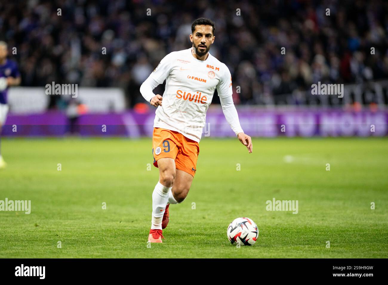 Musa Al Taamari of Montpellier during the French championship Ligue 1 football match between ...