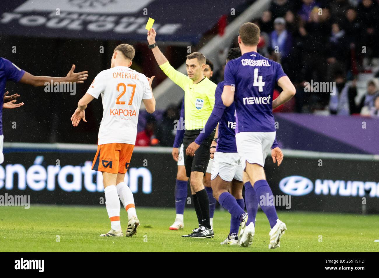 Referee Clement Turpin during the French championship Ligue 1 football ...