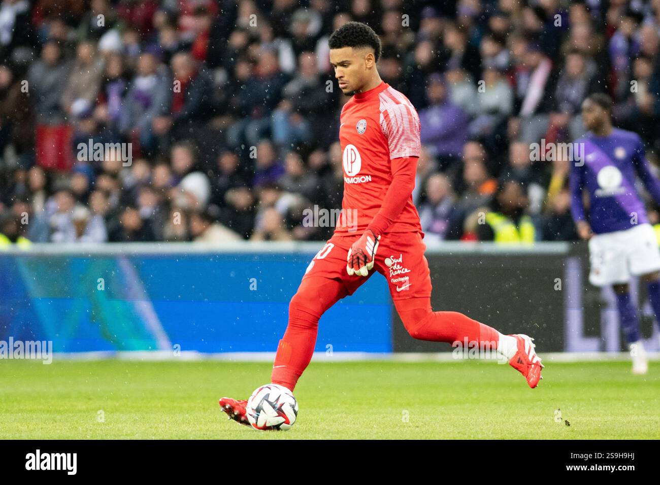 Guillaume Restes of Toulouse during the French championship Ligue 1 ...