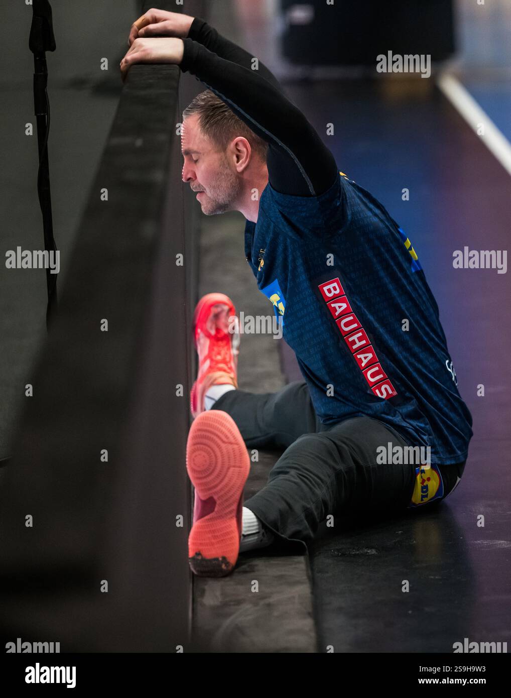 250126 Goalkeeper Andreas Palicka of Sweden during warm up ahead of the ...