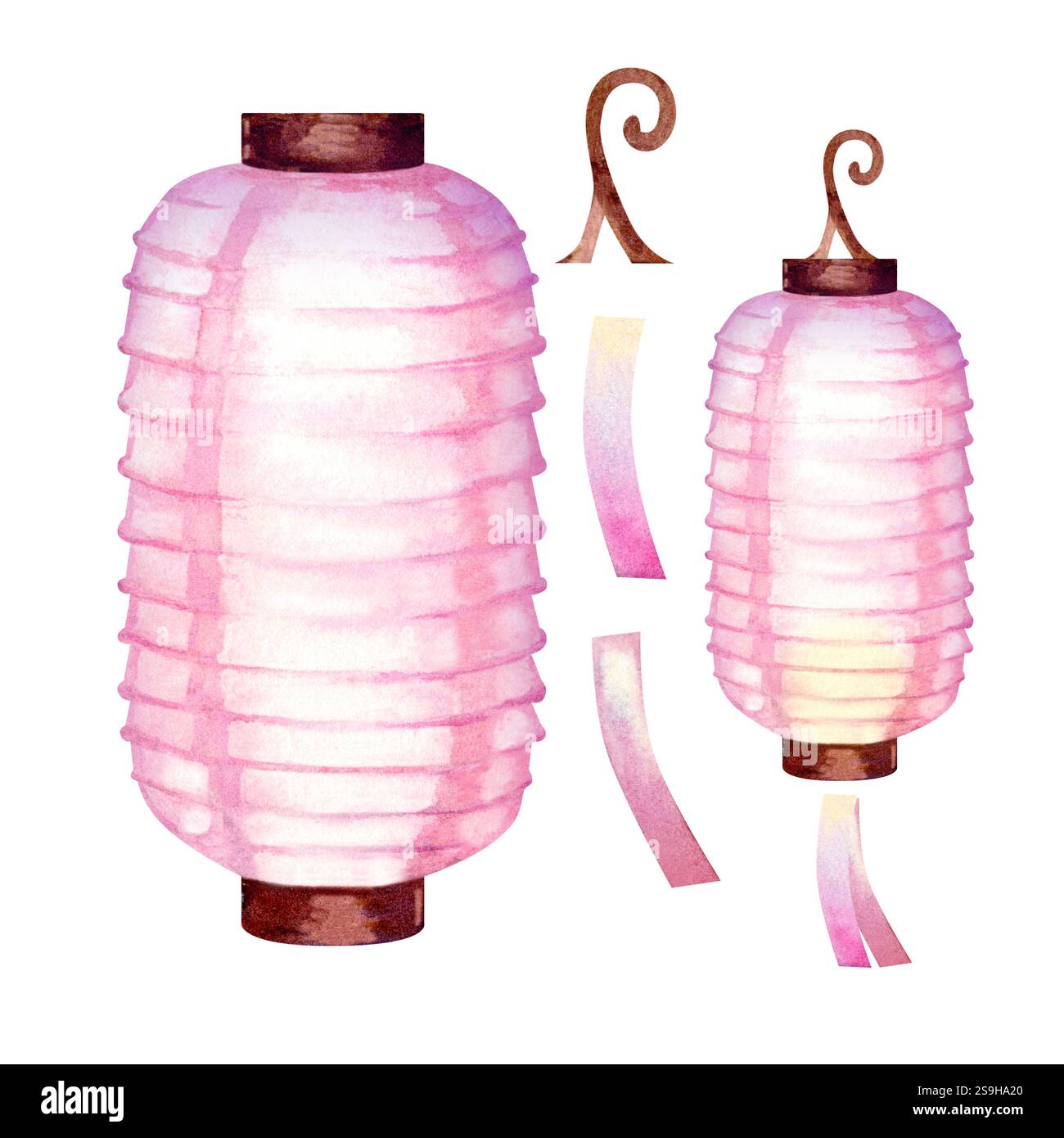 Paper lantern for celebrating the Japanese Hanami cherry blossom ...