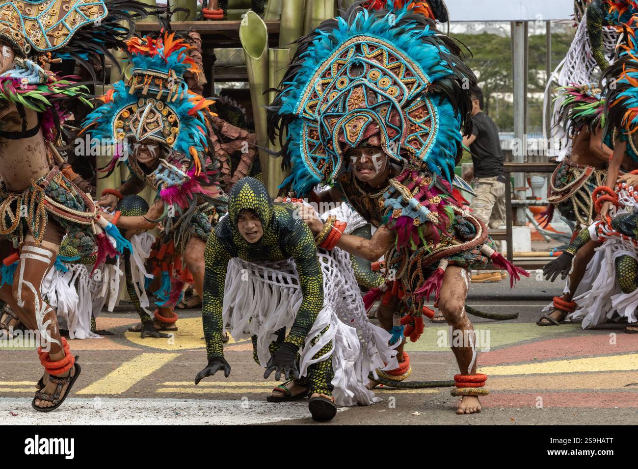 Participants perform during the Ati street dance competition on the ...
