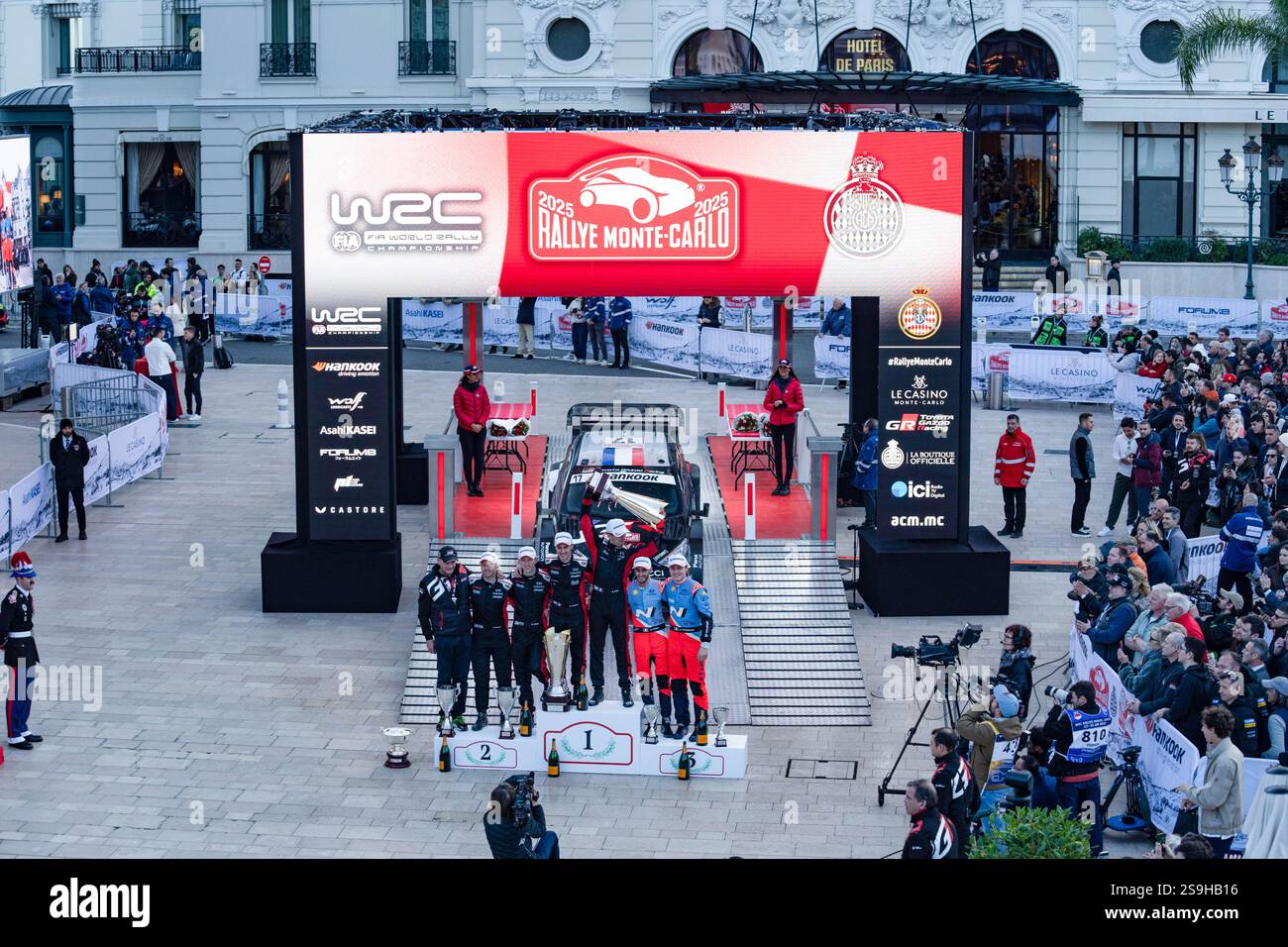 Driver Elfyn Evans And Co-Driver Scott Martin And Driver Sebastien ...