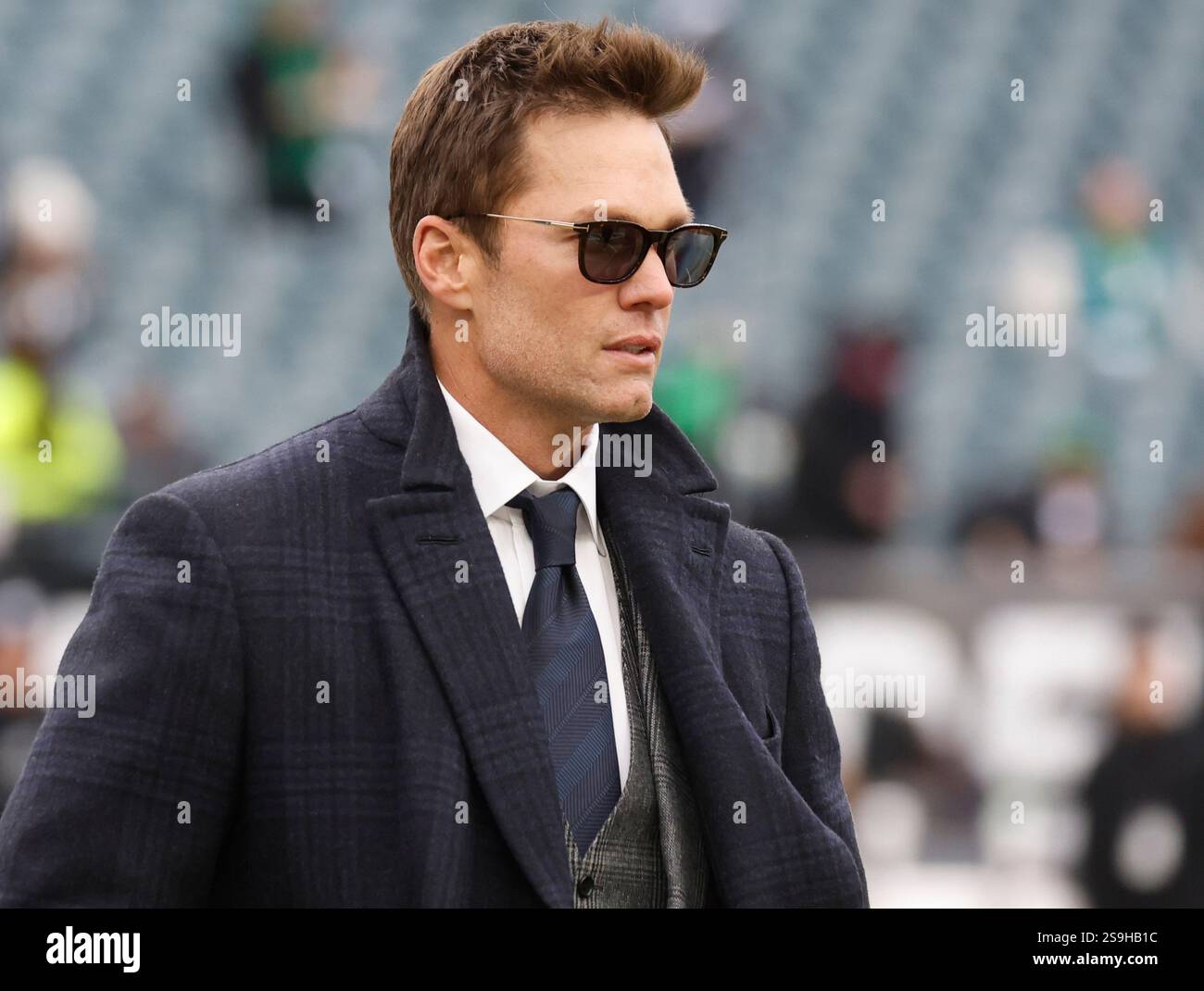 Philadelphia, United States. 26th Jan, 2025. Tom Brady walks on the ...