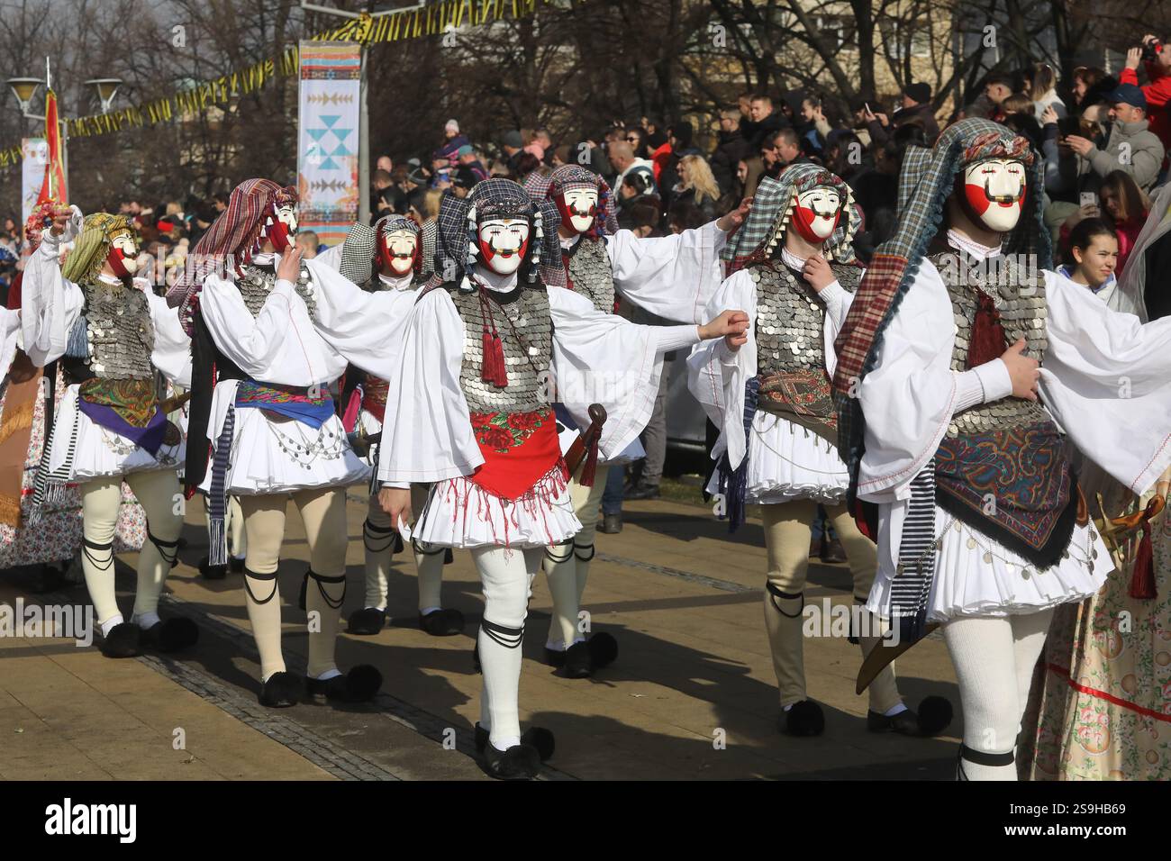 Masquerade group - Naoussa, Greecee present ancient folklore tradition ...
