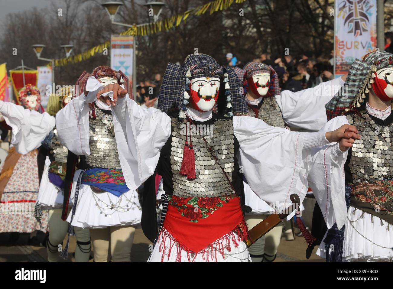 Masquerade group - Naoussa, Greecee present ancient folklore tradition ...