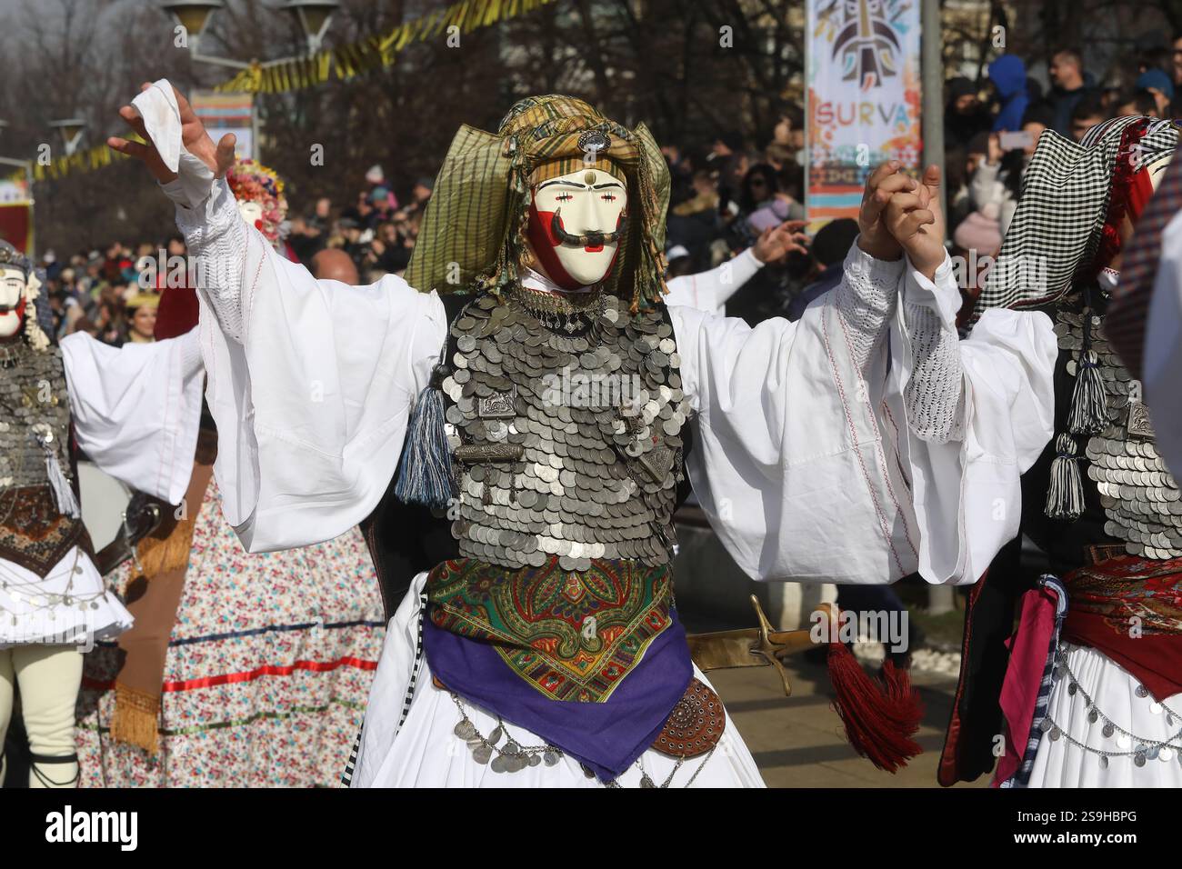 Masquerade group - Naoussa, Greecee present ancient folklore tradition ...