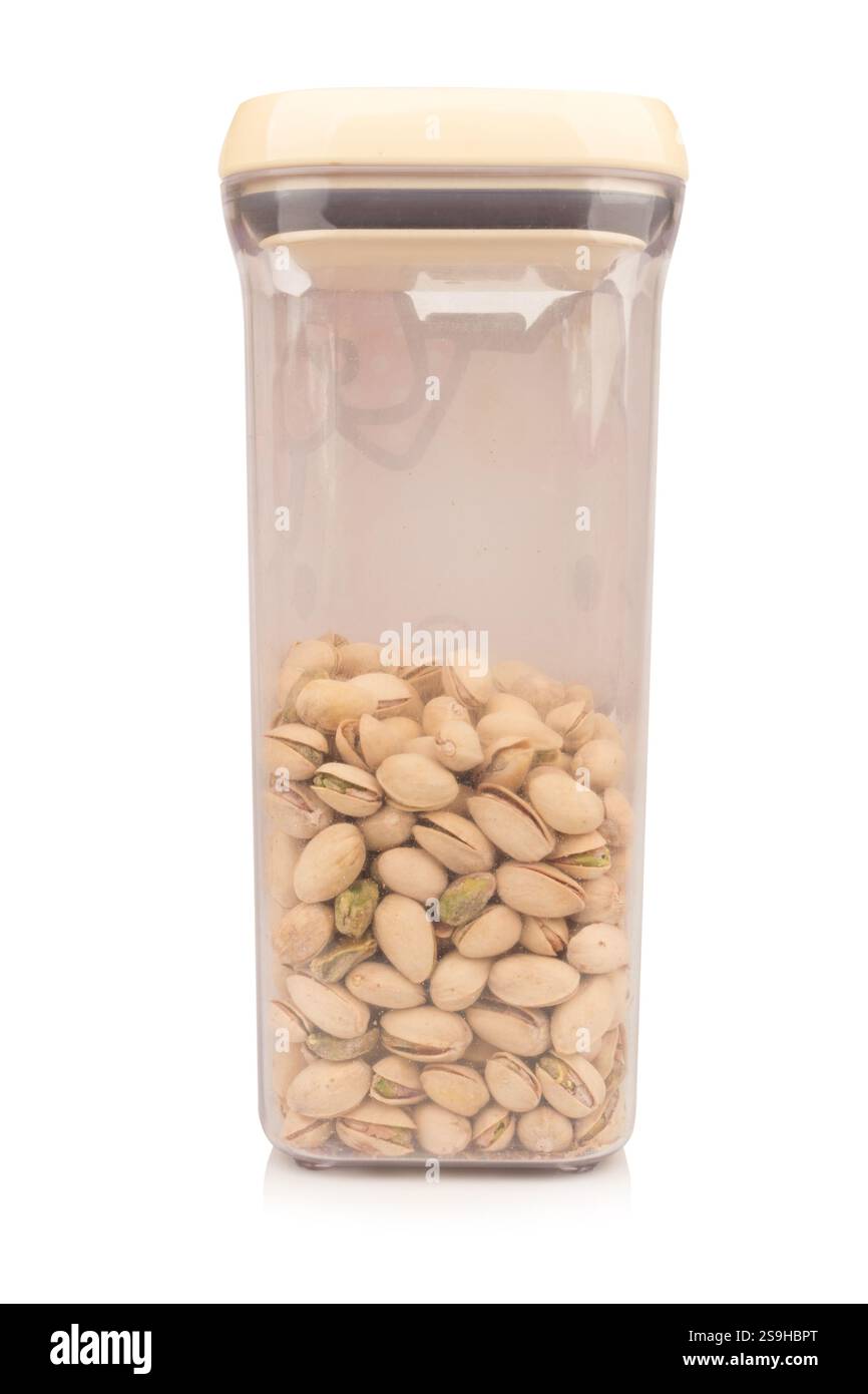 Pistachios box packaging isolated on white background Stock Photo - Alamy