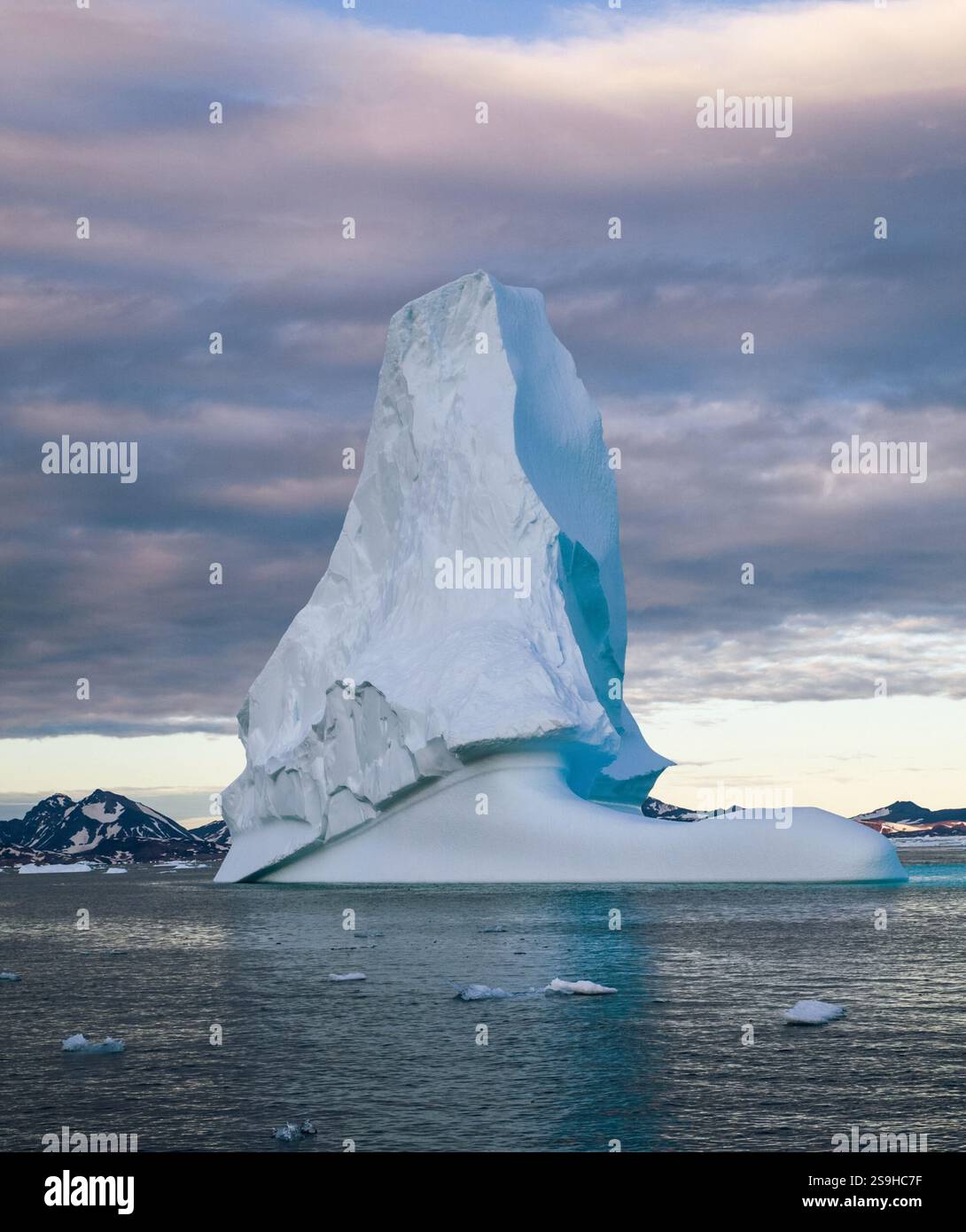 Iceberg in Greenland. Colorful huge Iceberg building. Large ice block ...