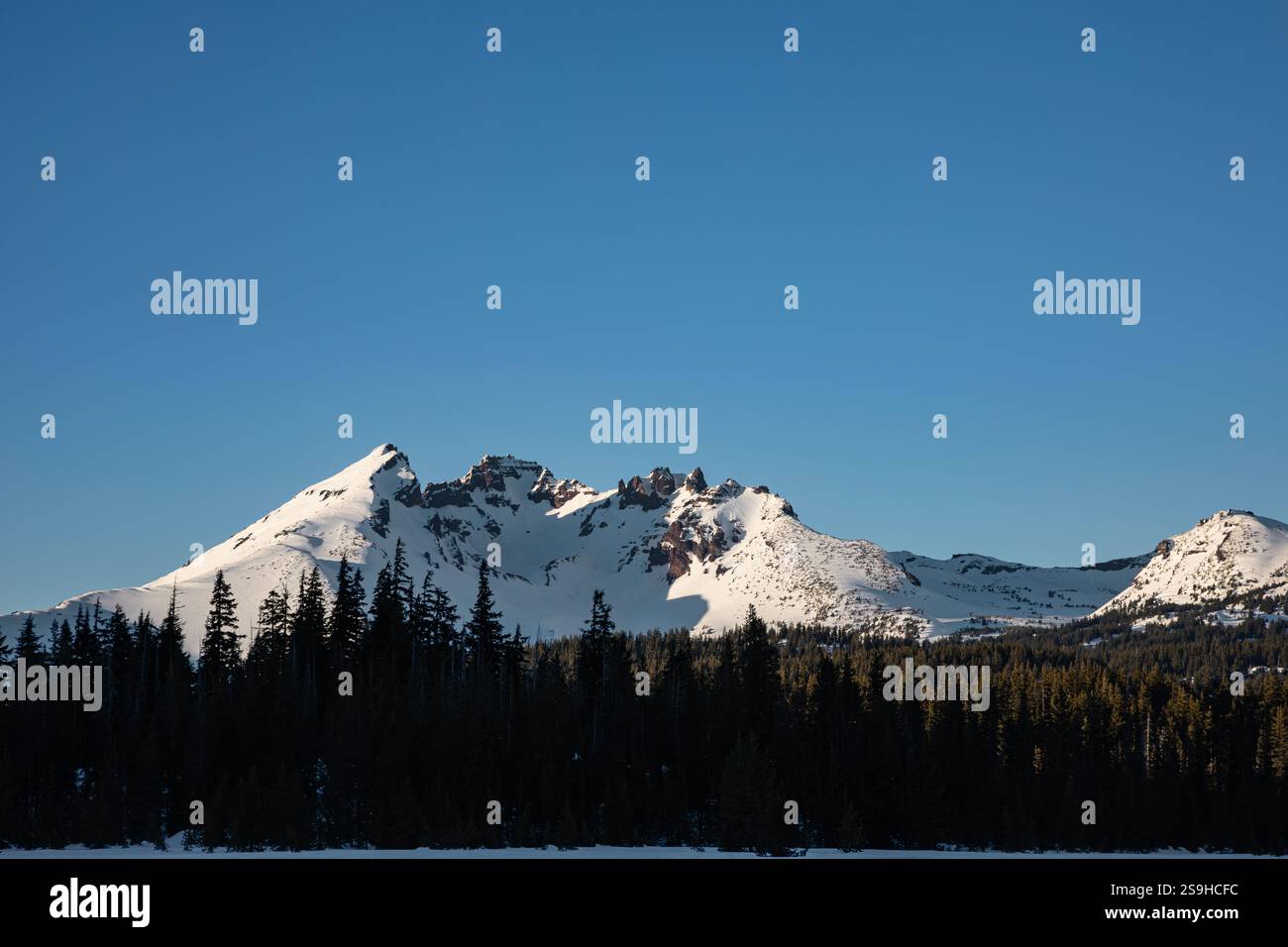 OR02858-00...OREGON - Late afternoon light on Broken Top and Ball Butte ...