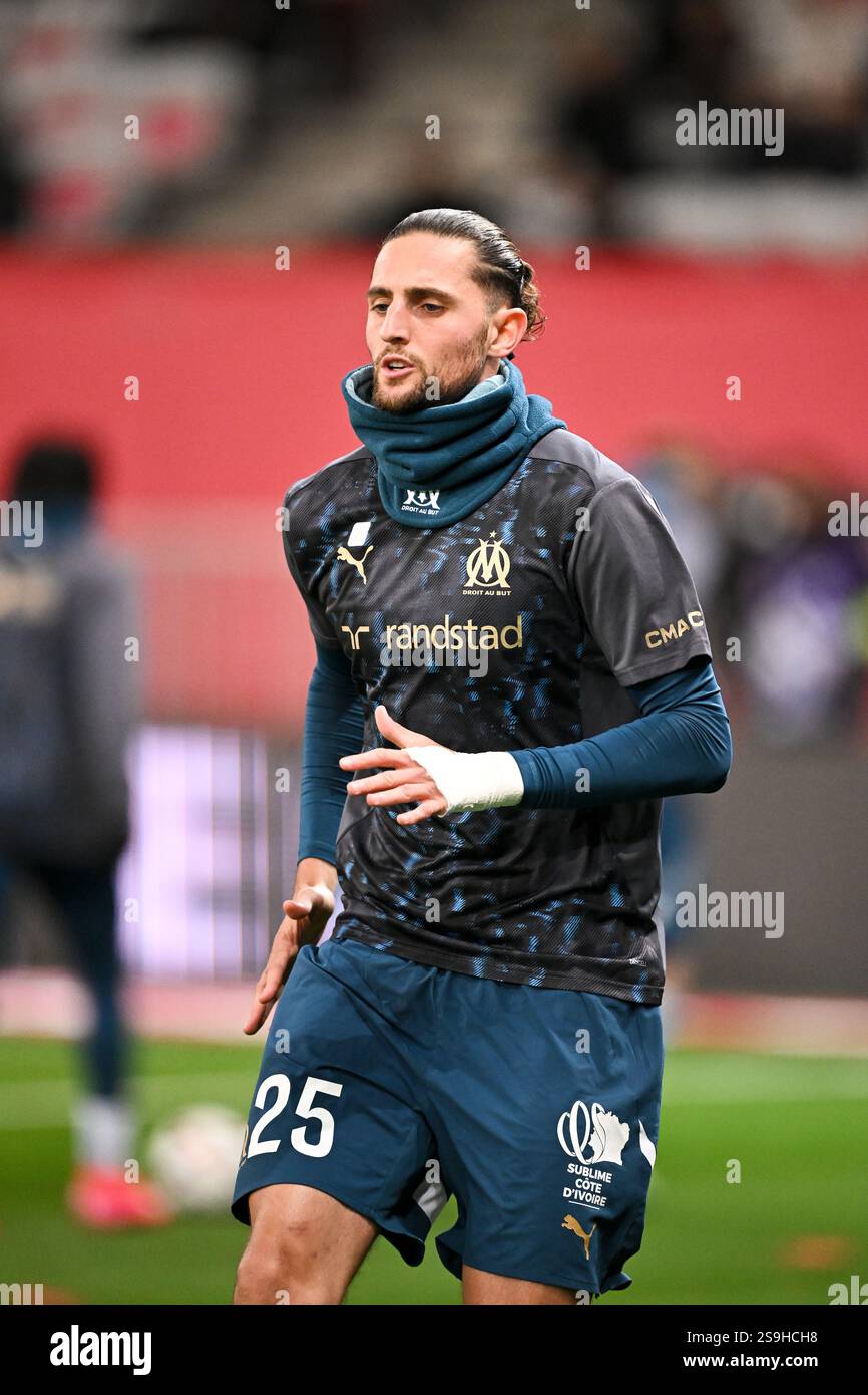 France. 26th Jan, 2025. 25 Adrien RABIOT (om) during the Ligue 1 ...