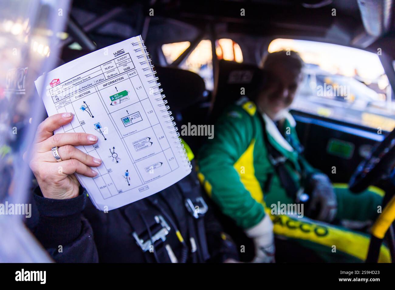 Road Book during the Rallye Automobile Monte Carlo 2025, 1st round of ...