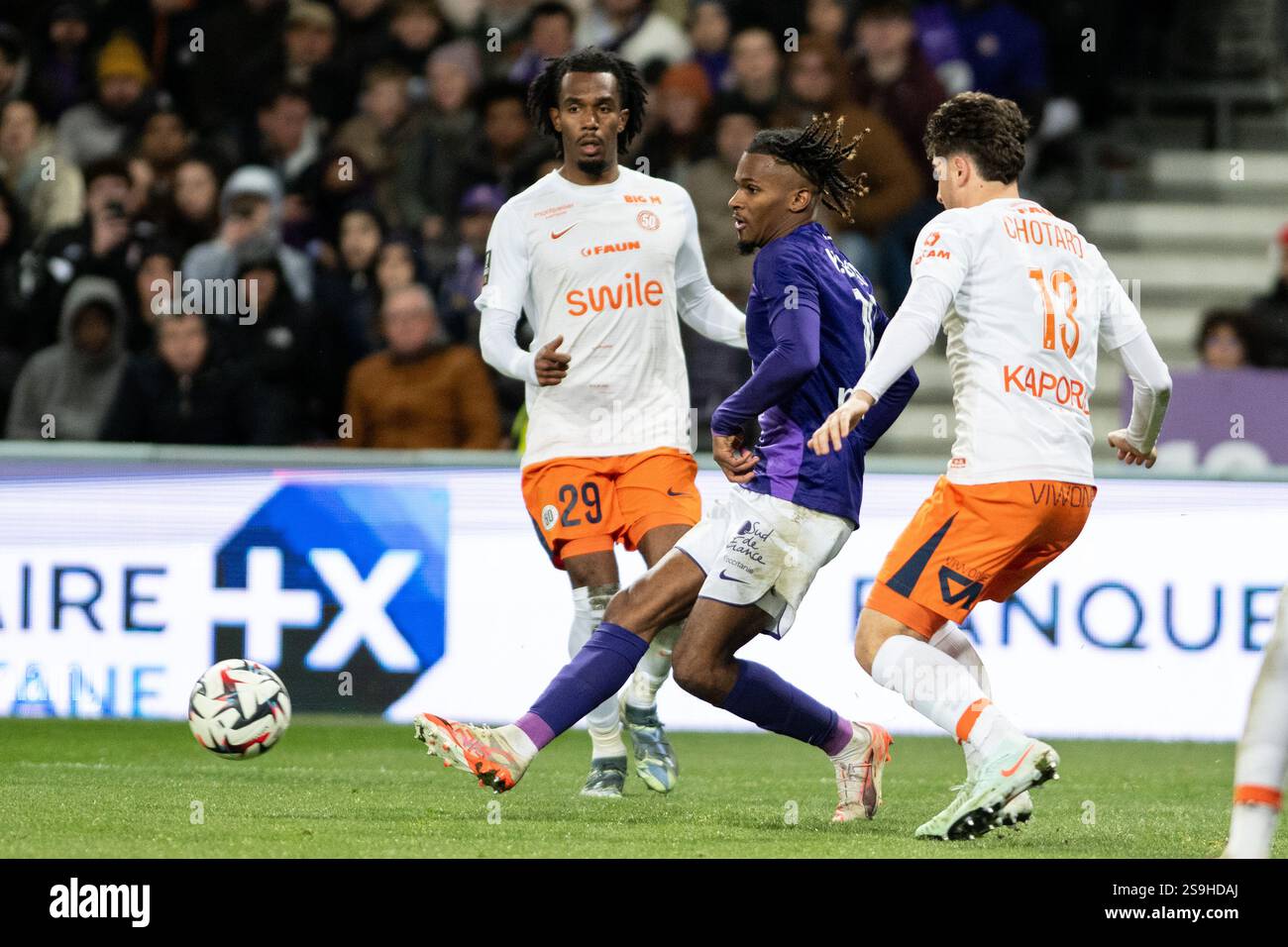 Yann Gboho of Toulouse during the French championship Ligue 1 football match between Toulouse FC ...