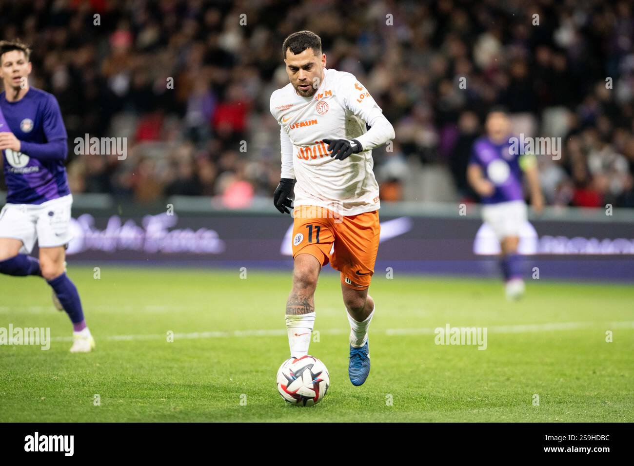 Teji Savanier of Montpellier during the French championship Ligue 1 football match between ...