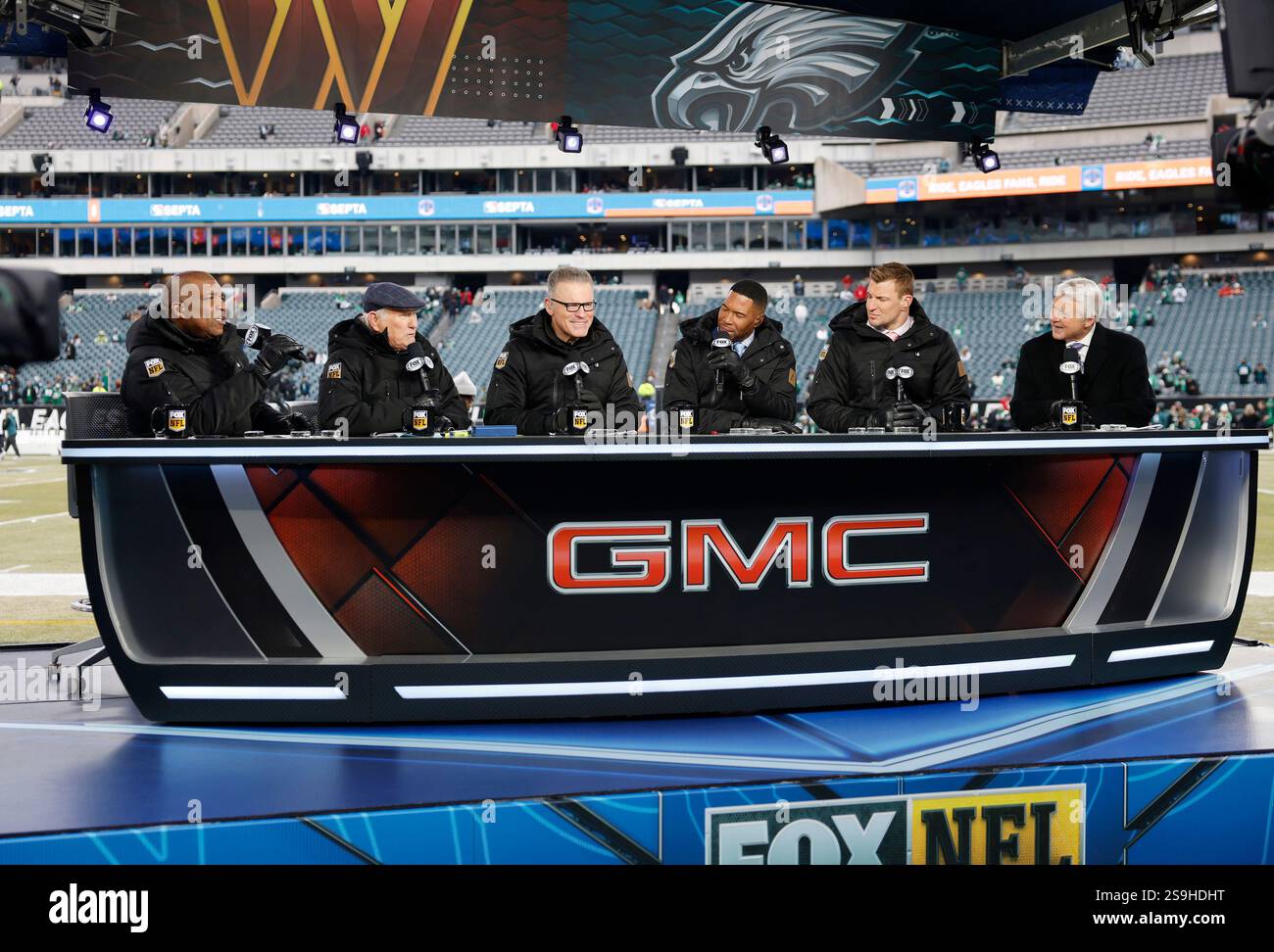 Philadelphia, United States. 26th Jan, 2025. Fox NFL commentators (L to ...