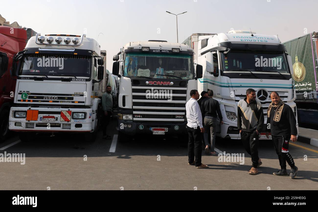 Egypt launching the largest comprehensive humanitarian aid convoy to Palestines in Gaza Strip ...
