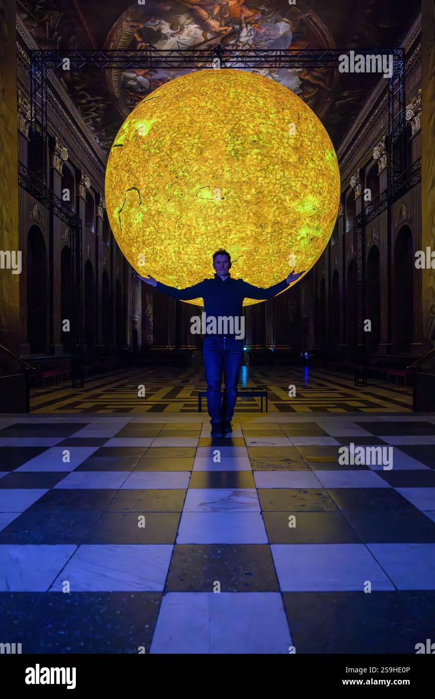 London, UK, 24th January 2025, Luke Jerram’s Helios is his newest and ...