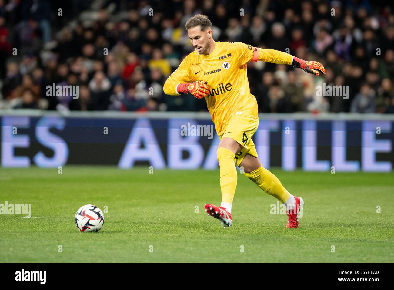 Benjamin Lecomte of Montpellier during the French championship Ligue 1 football match between ...