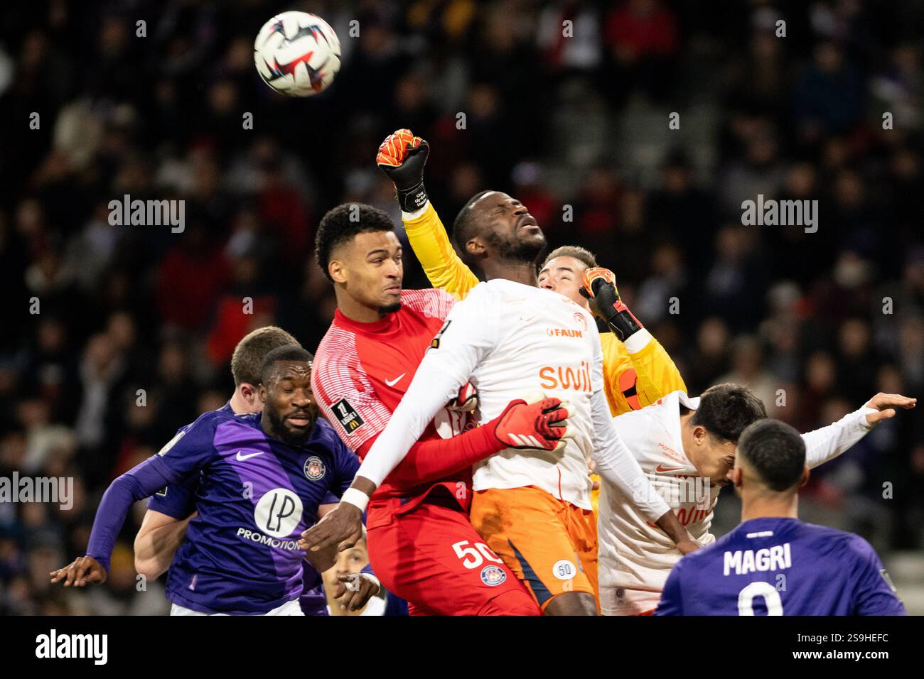 Benjamin Lecomte of Montpellier during the French championship Ligue 1 football match between ...