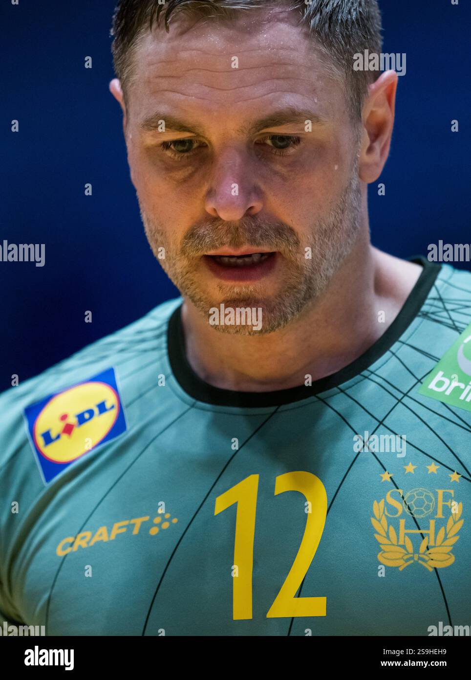 250126 Goalkeeper Andreas Palicka of Sweden during the 2025 IHF World ...