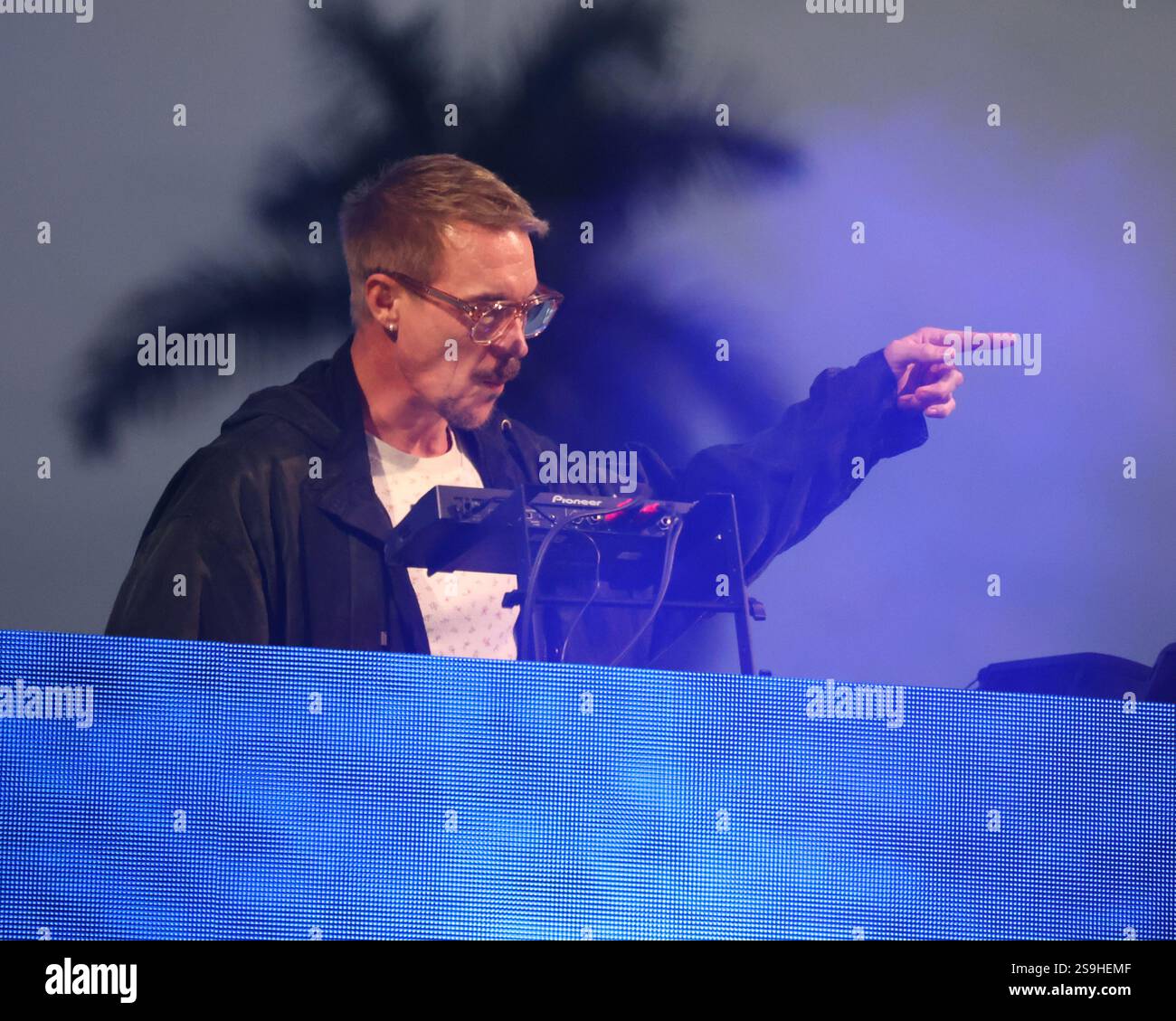 HALLANDALE, FLORIDA - JANUARY 25: Diplo performs during Pegasus World ...